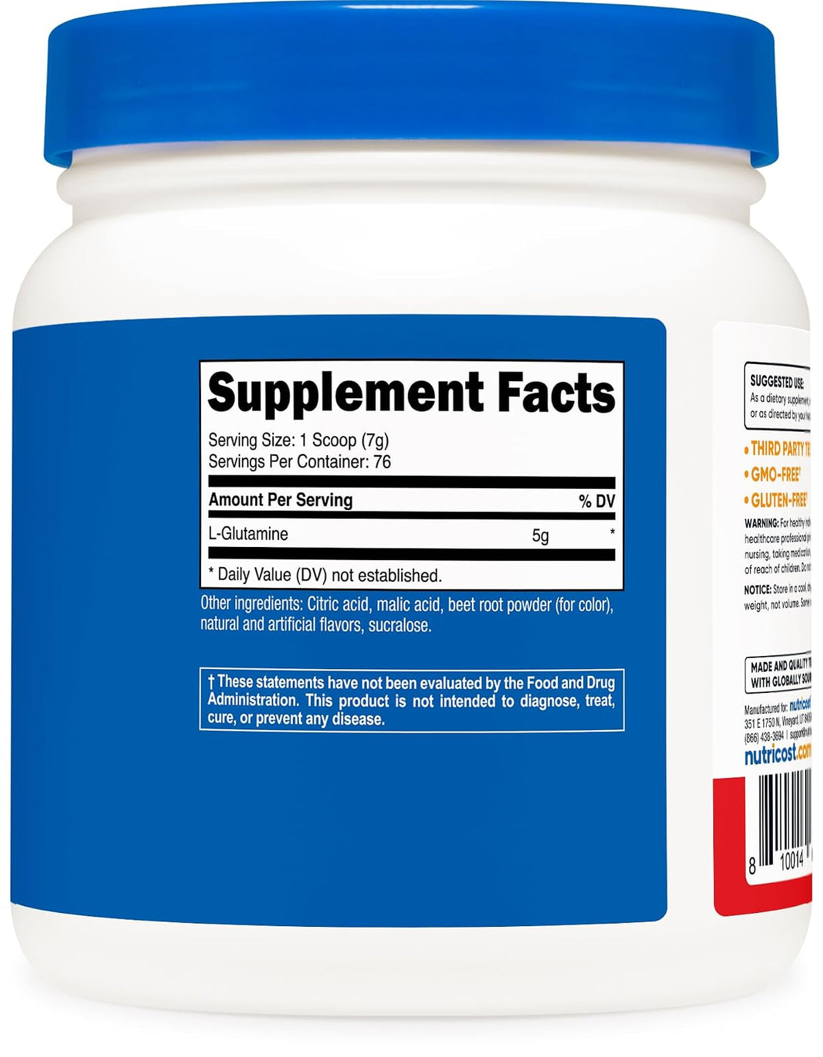 natural l-glutamine powder for wellness