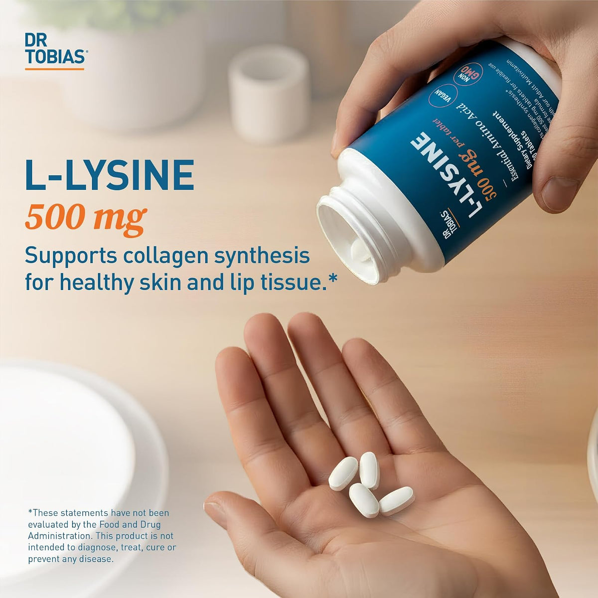 Natural L-Lysine for cold sore relief