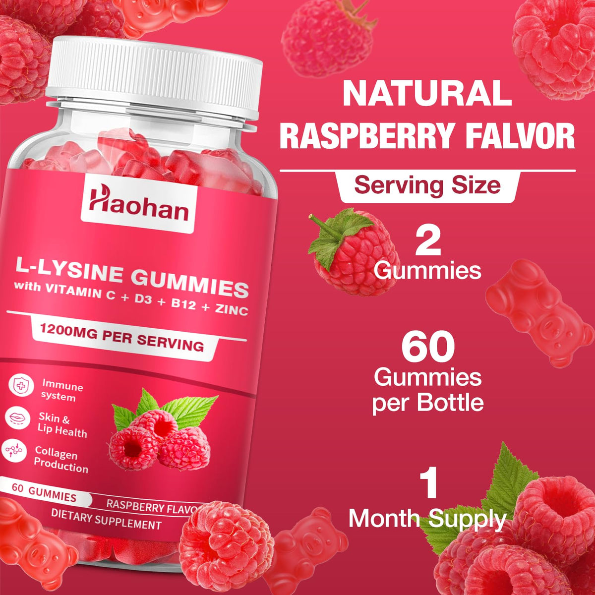 Natural L-Lysine gummies for better wellness