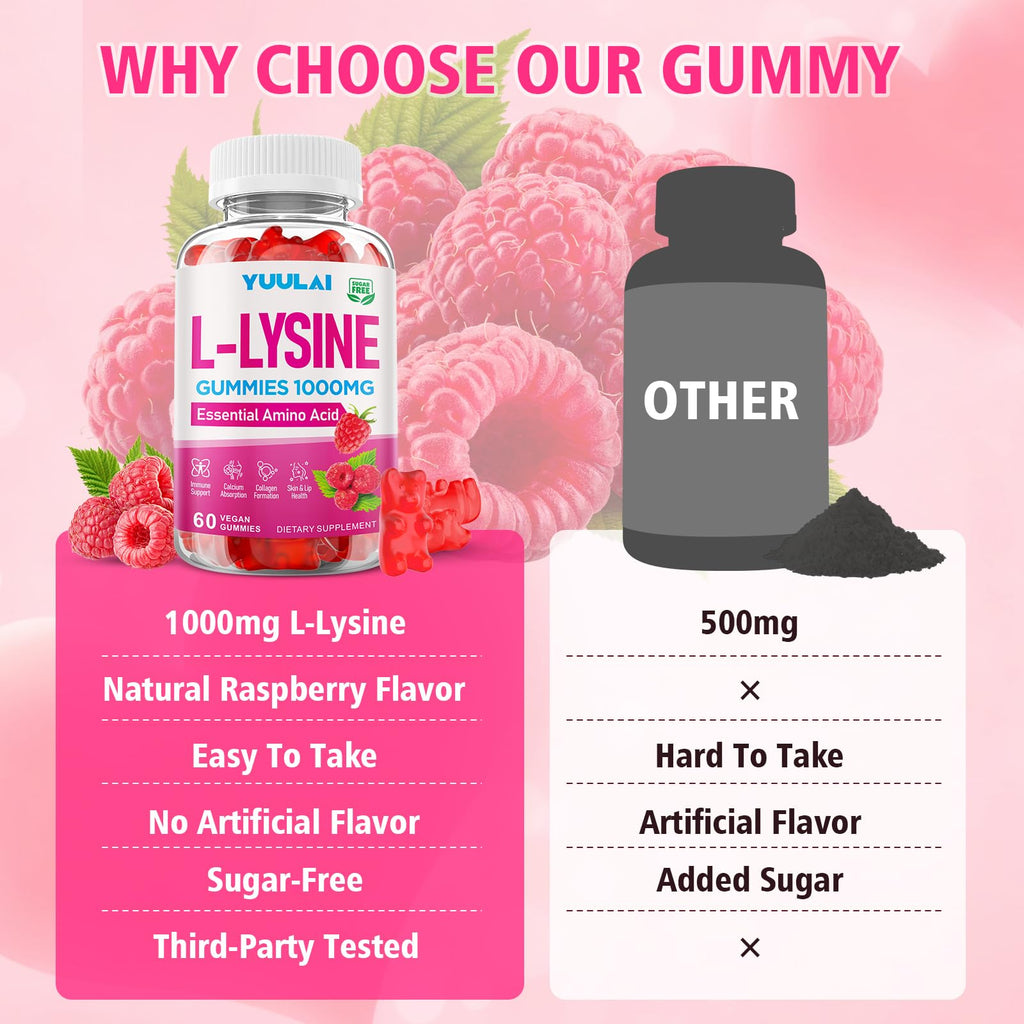 Natural L-Lysine gummies for skin health