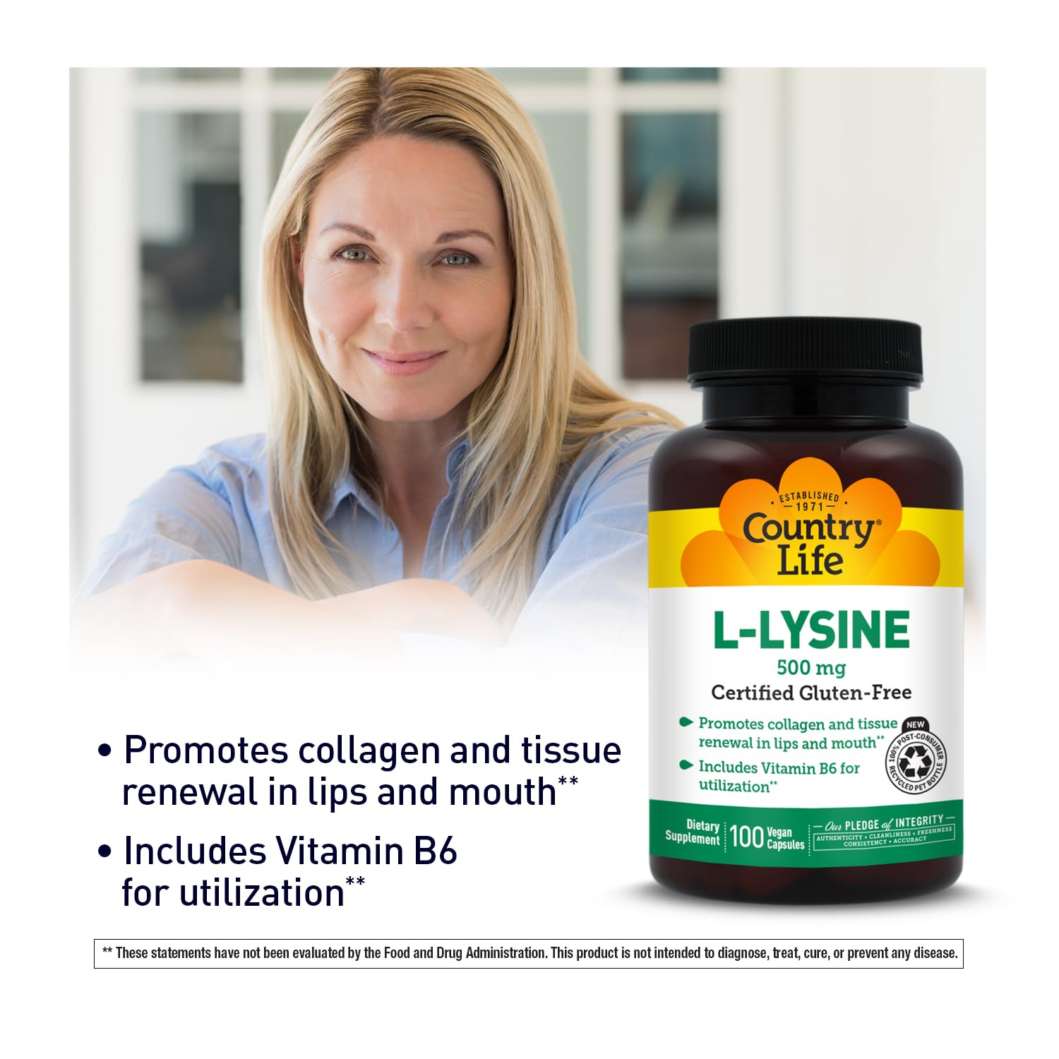 Natural L-Lysine powder for wellness