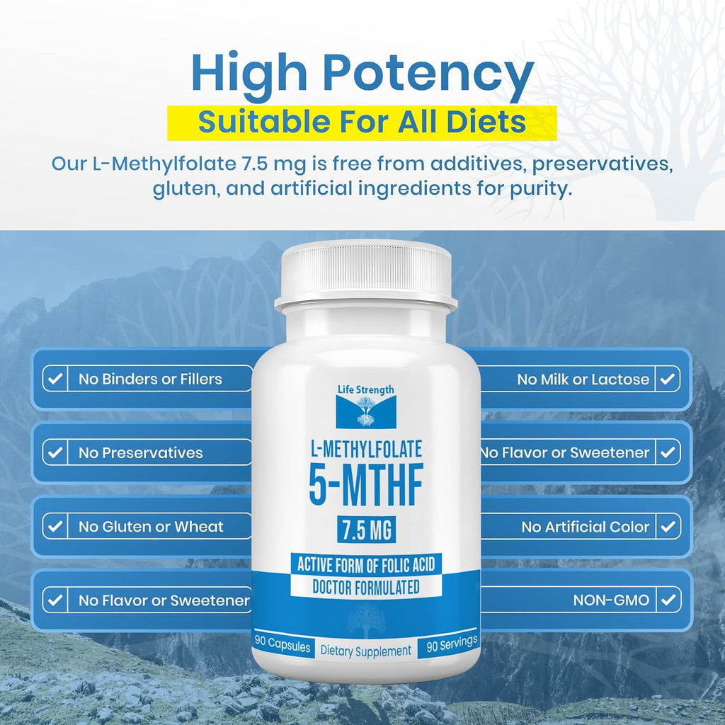 Natural L-Methylfolate for wellness