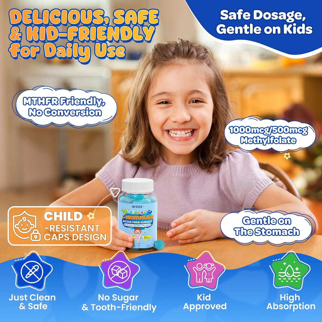 Natural L Methylfolate gummies for overall wellness