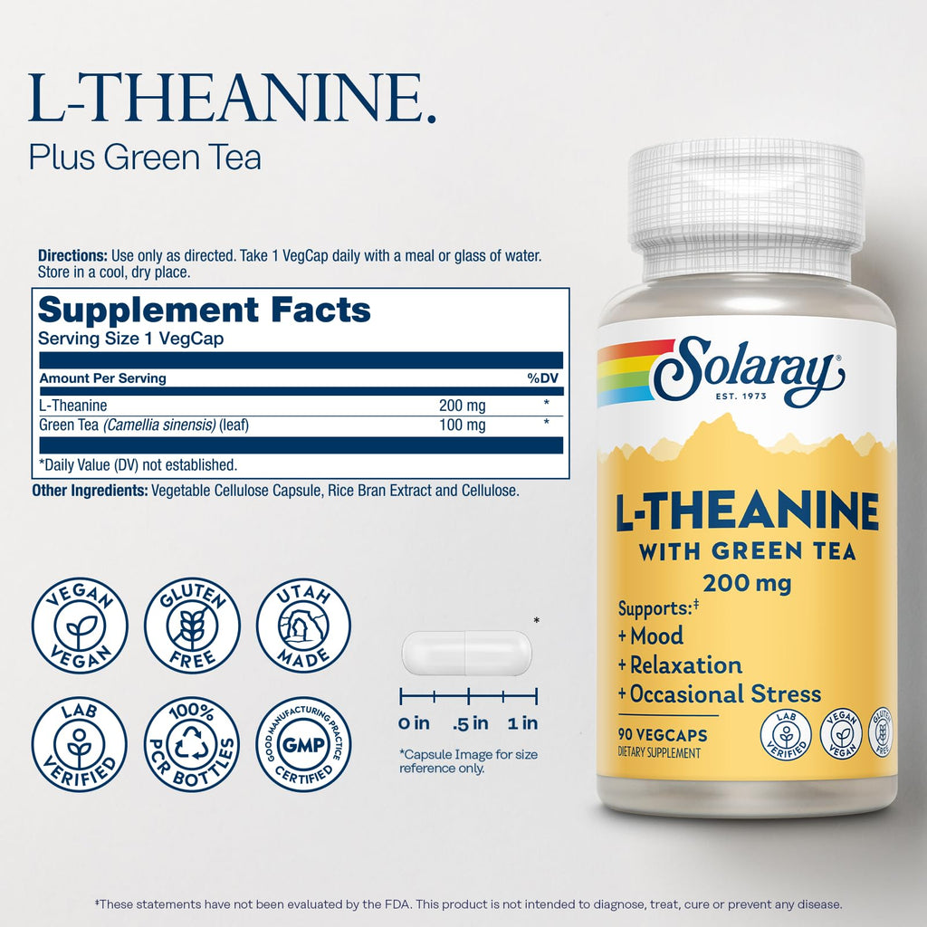 natural l-theanine supplement capsules
