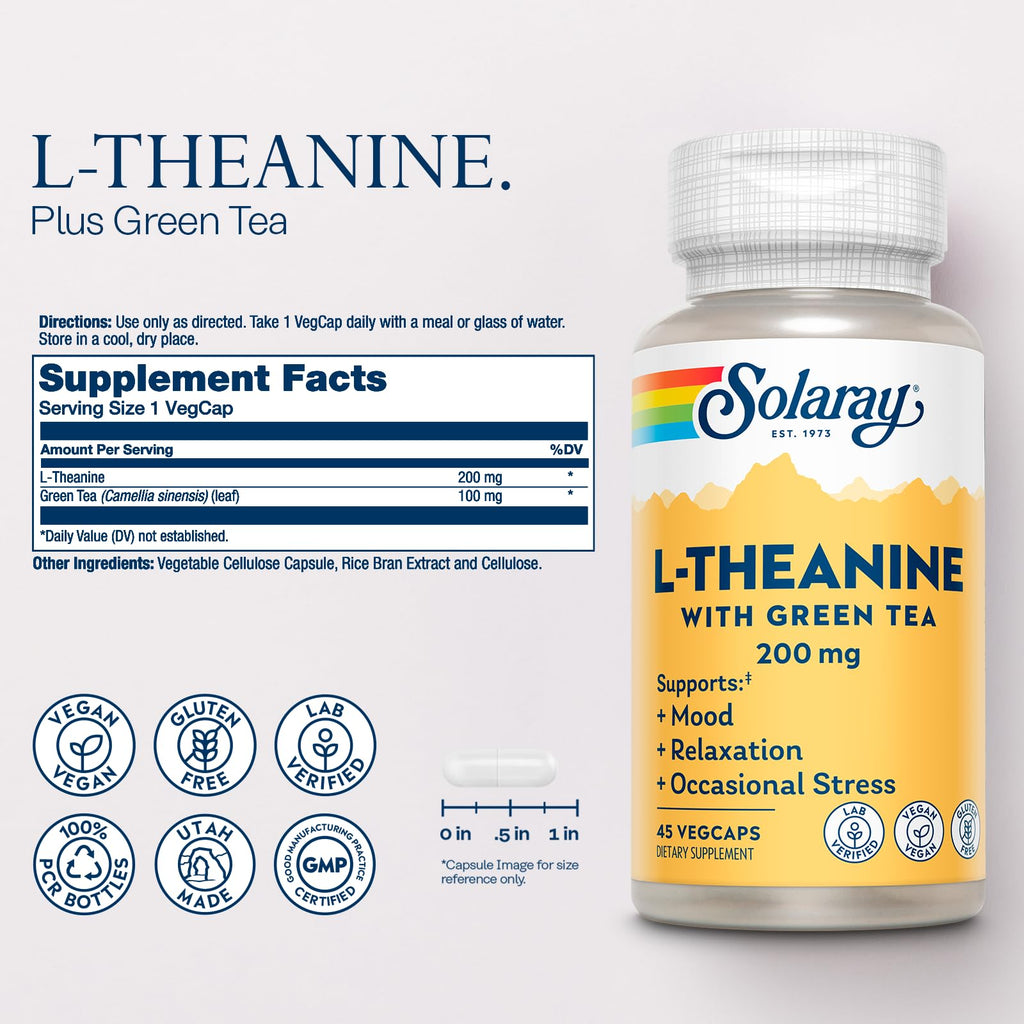 natural l-theanine supplement capsules