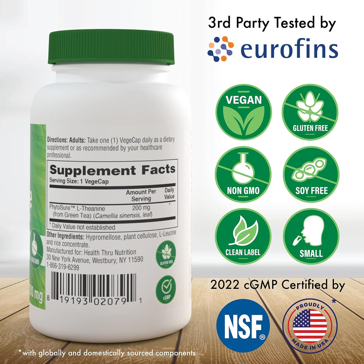 natural l-theanine supplement capsules