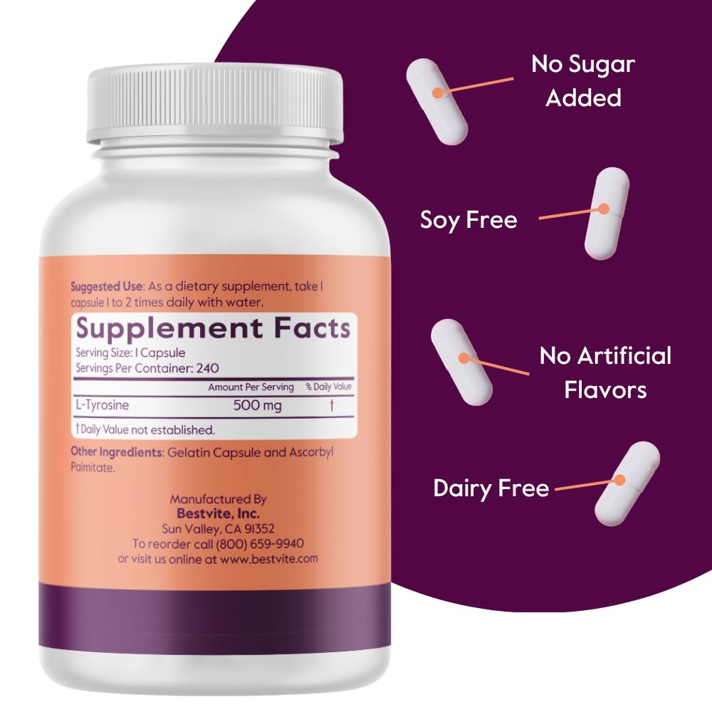 natural l-tyrosine capsules for mood support