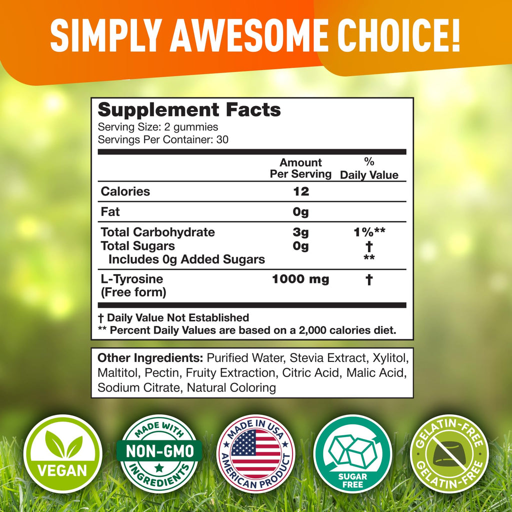 natural l-tyrosine supplement for mood support