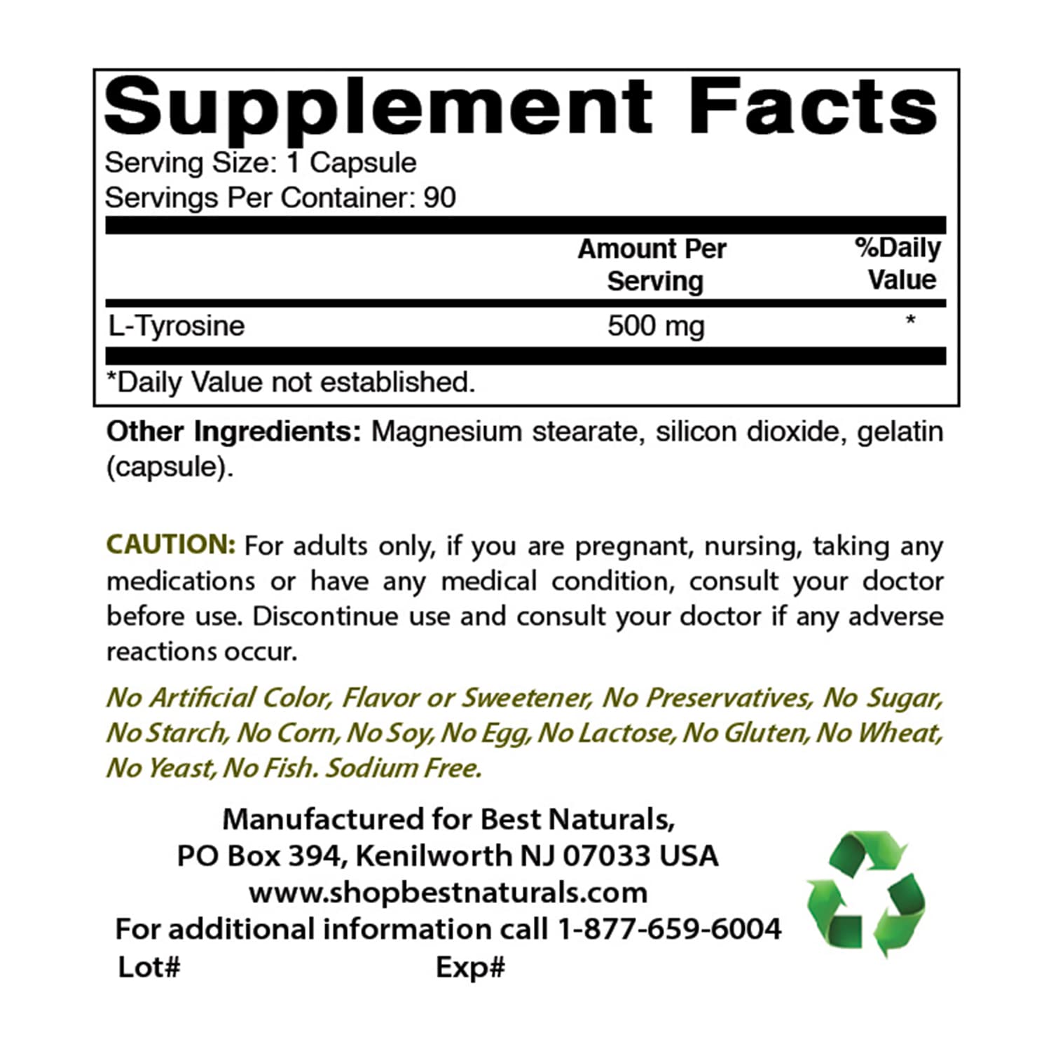natural l-tyrosine supplement
