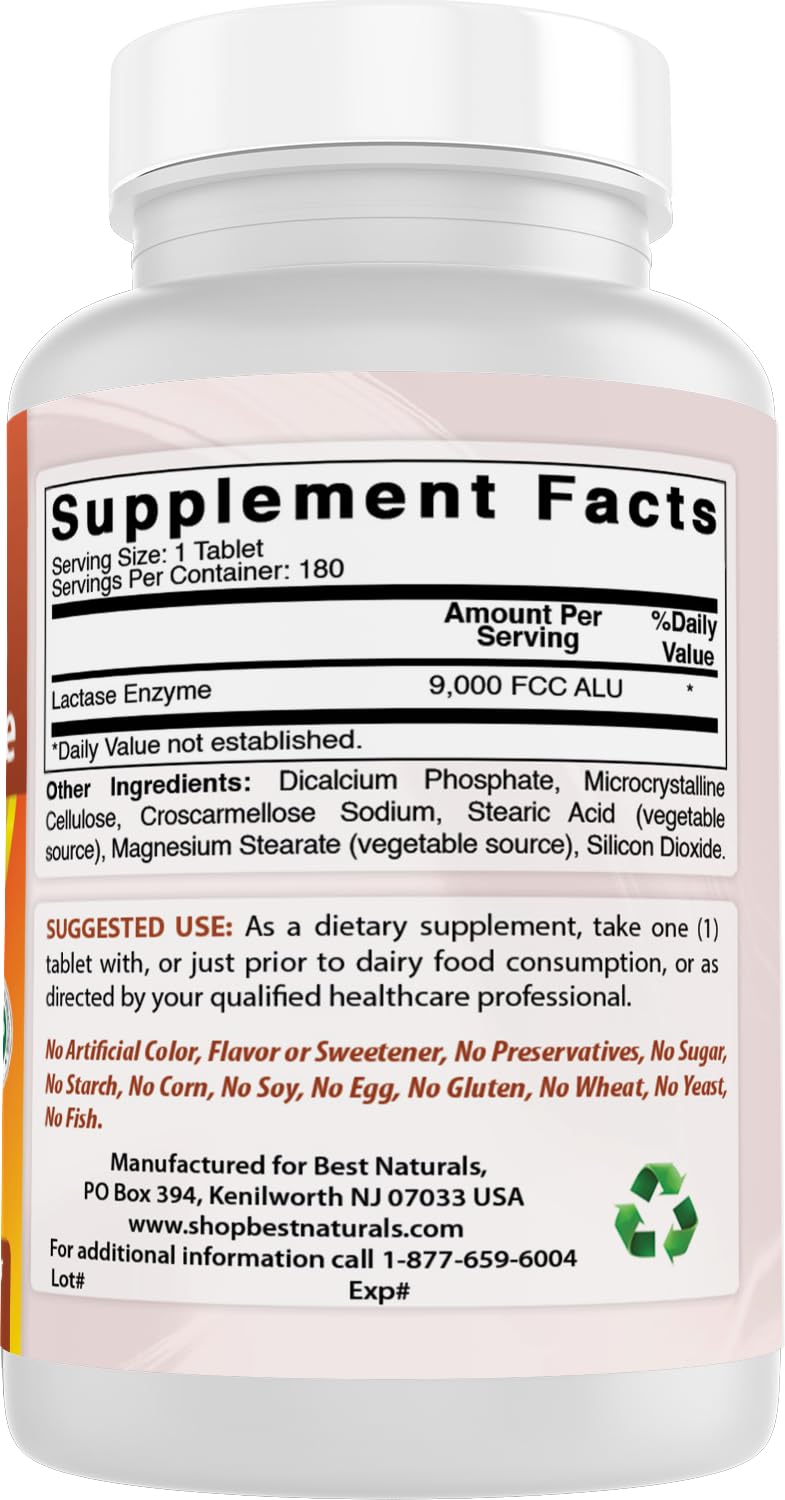 natural lactose enzyme support