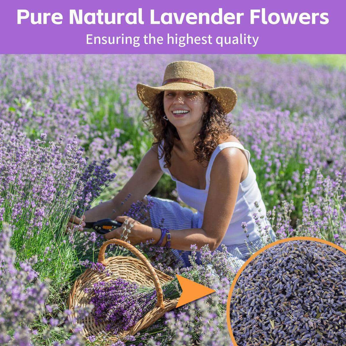 Natural lavender flowers for homemade sachets