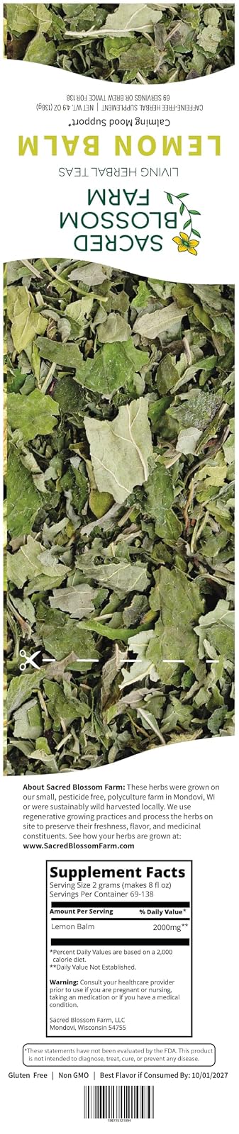 natural lemon balm tea for anxiety