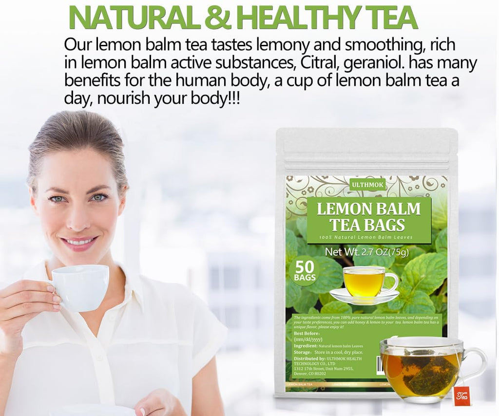 natural lemon balm tea for stress relief