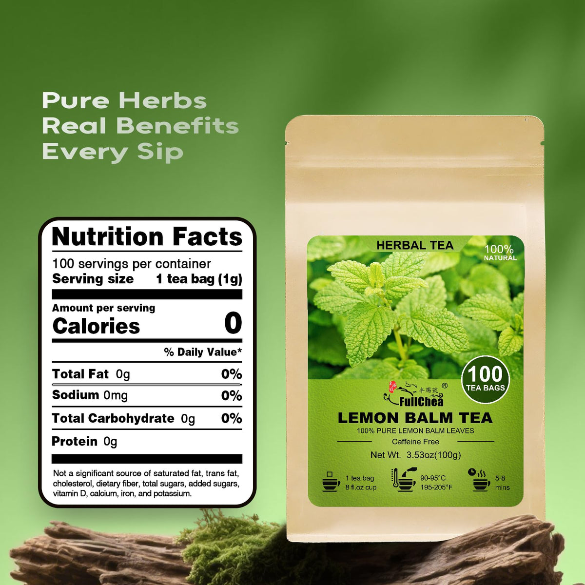natural lemon balm tea for wellness