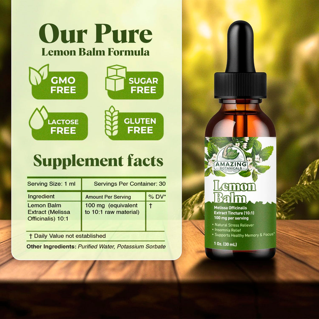 natural lemon balm tincture for relaxation