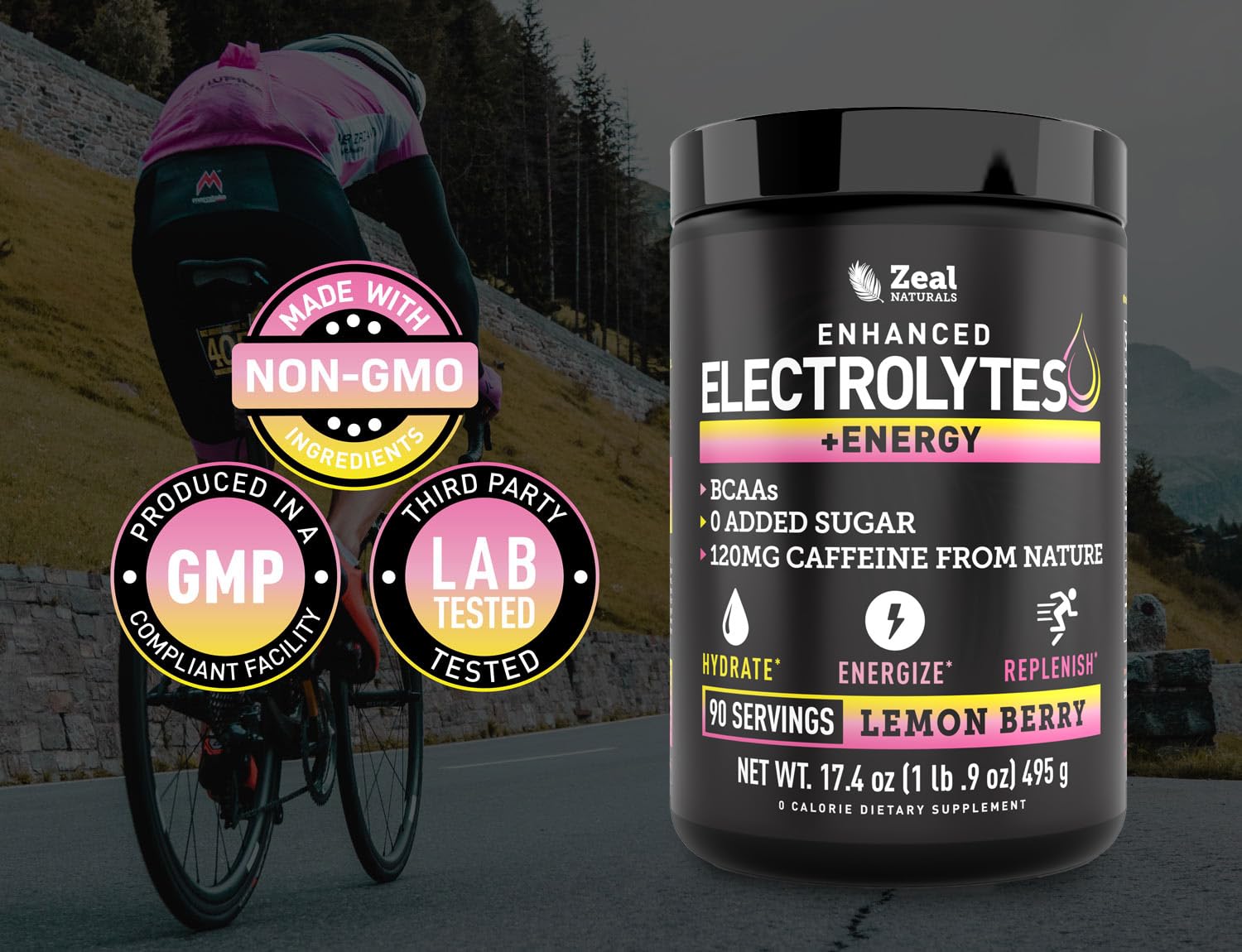 natural lemon berry flavour electrolytes