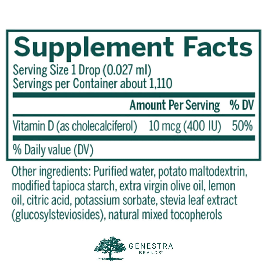 natural lemon flavor vitamin D drops