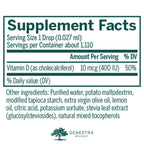 natural lemon flavor vitamin D drops
