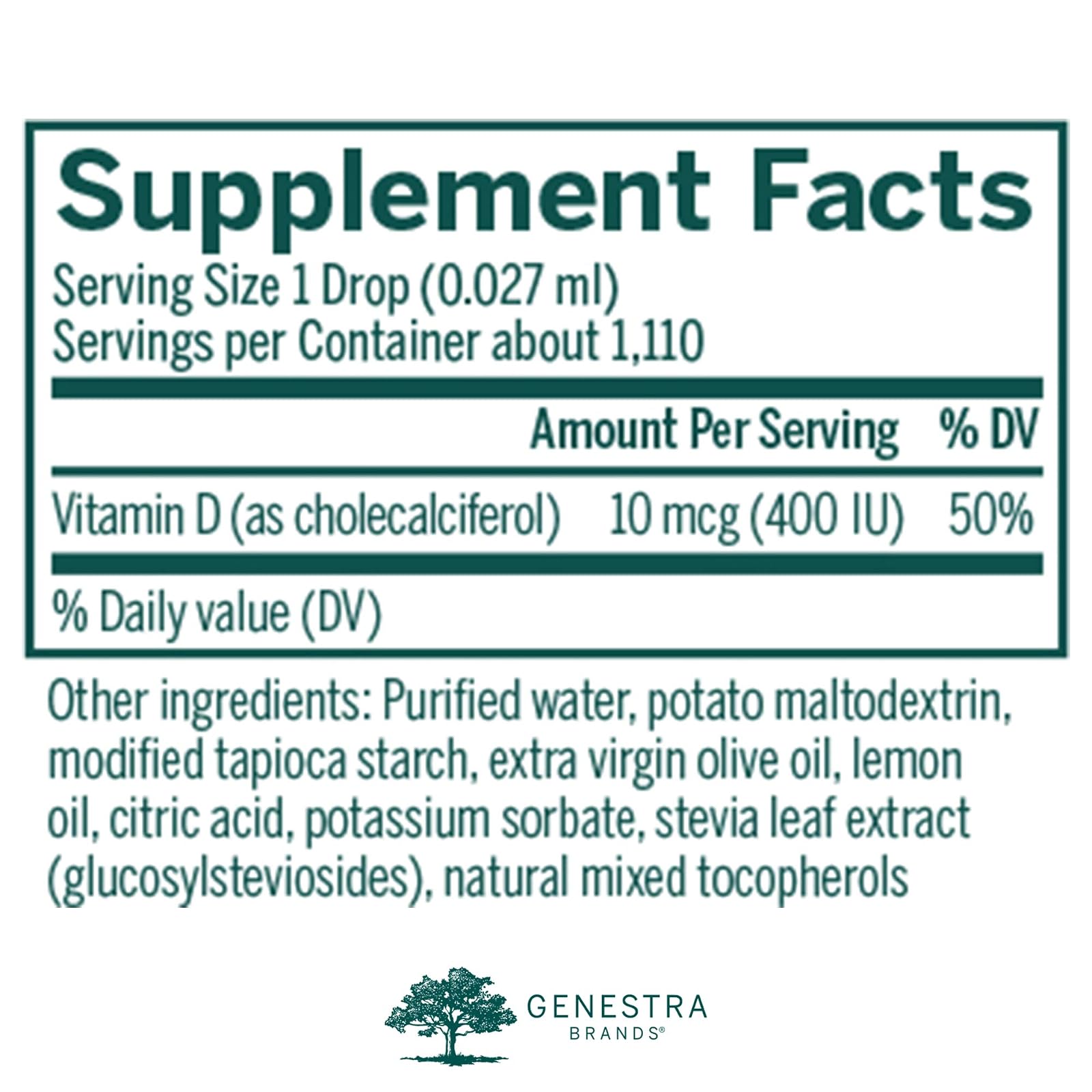 natural lemon flavor vitamin D drops
