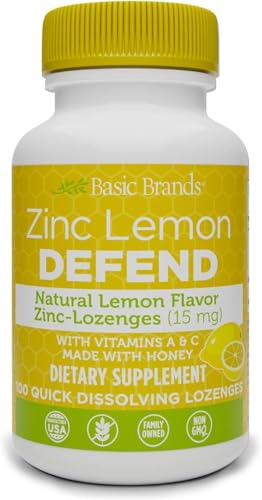 natural lemon flavour zinc lozenges