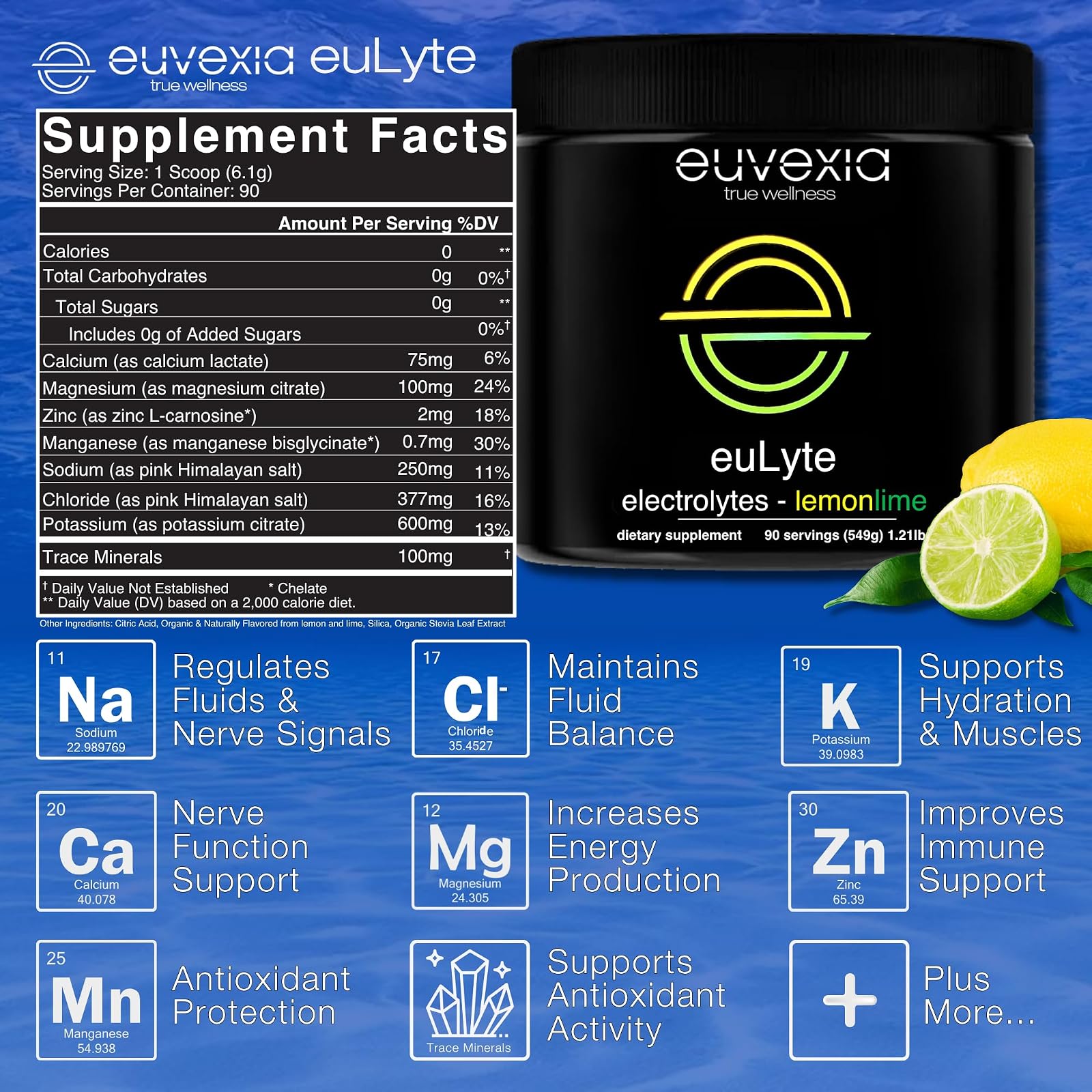 natural lemon lime drink for energy