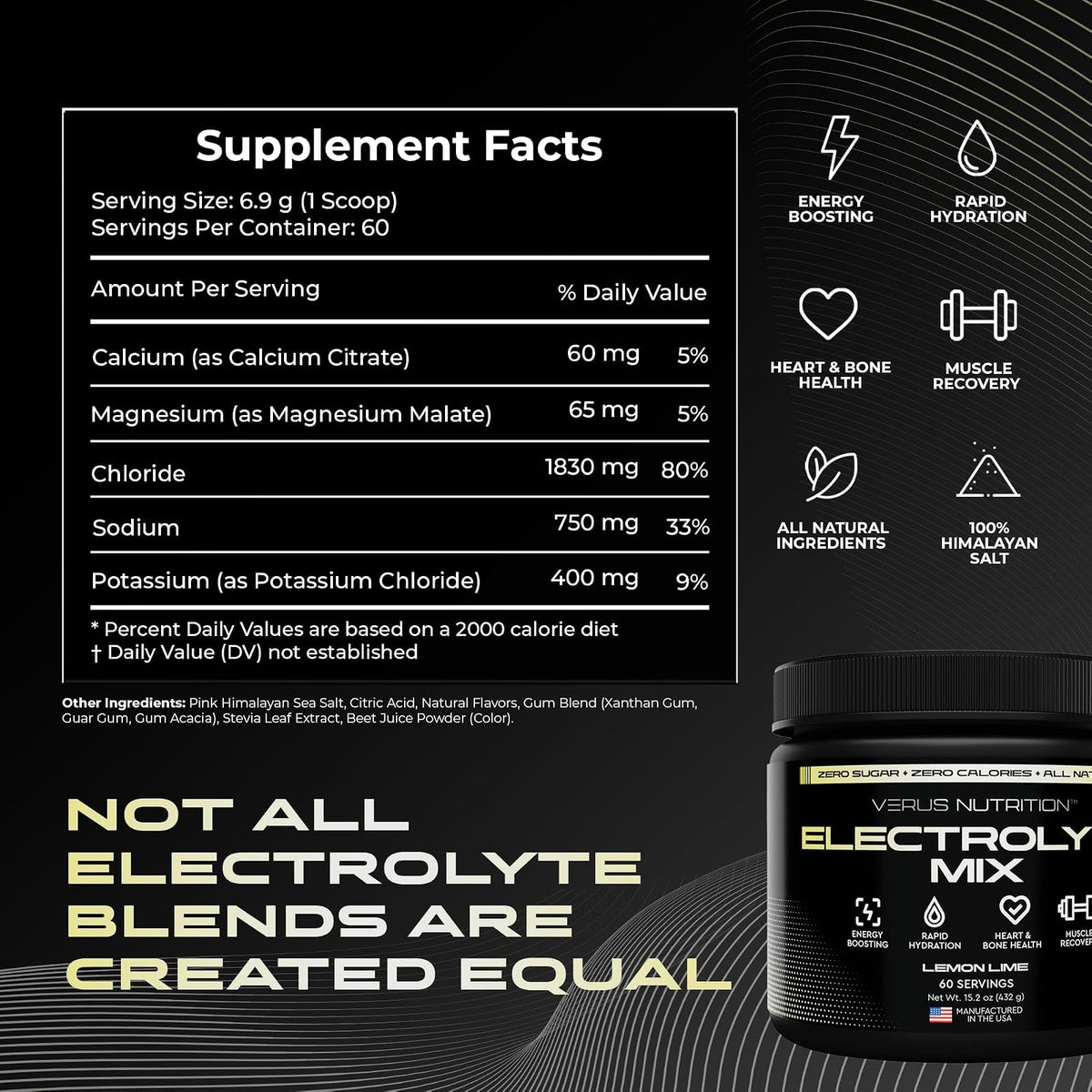 natural lemon lime electrolyte drink mix