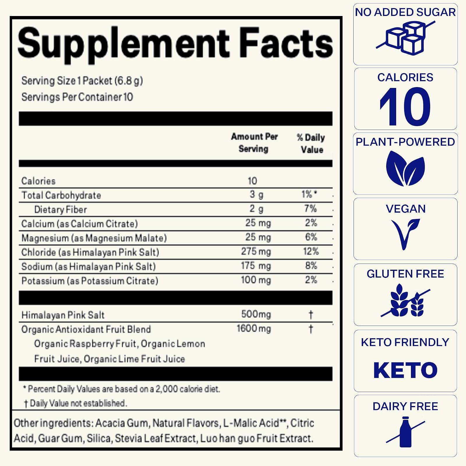 Natural lemon raspberry flavour electrolytes