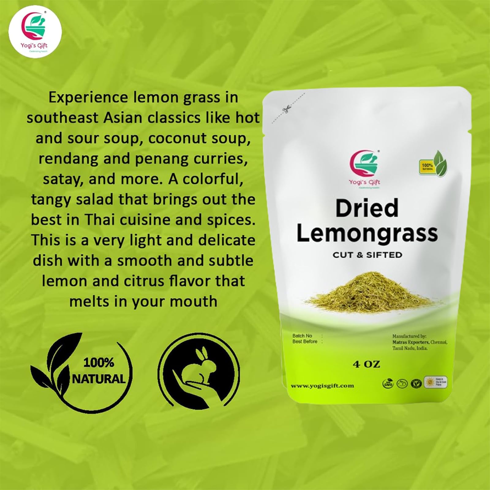natural lemongrass herb for detox