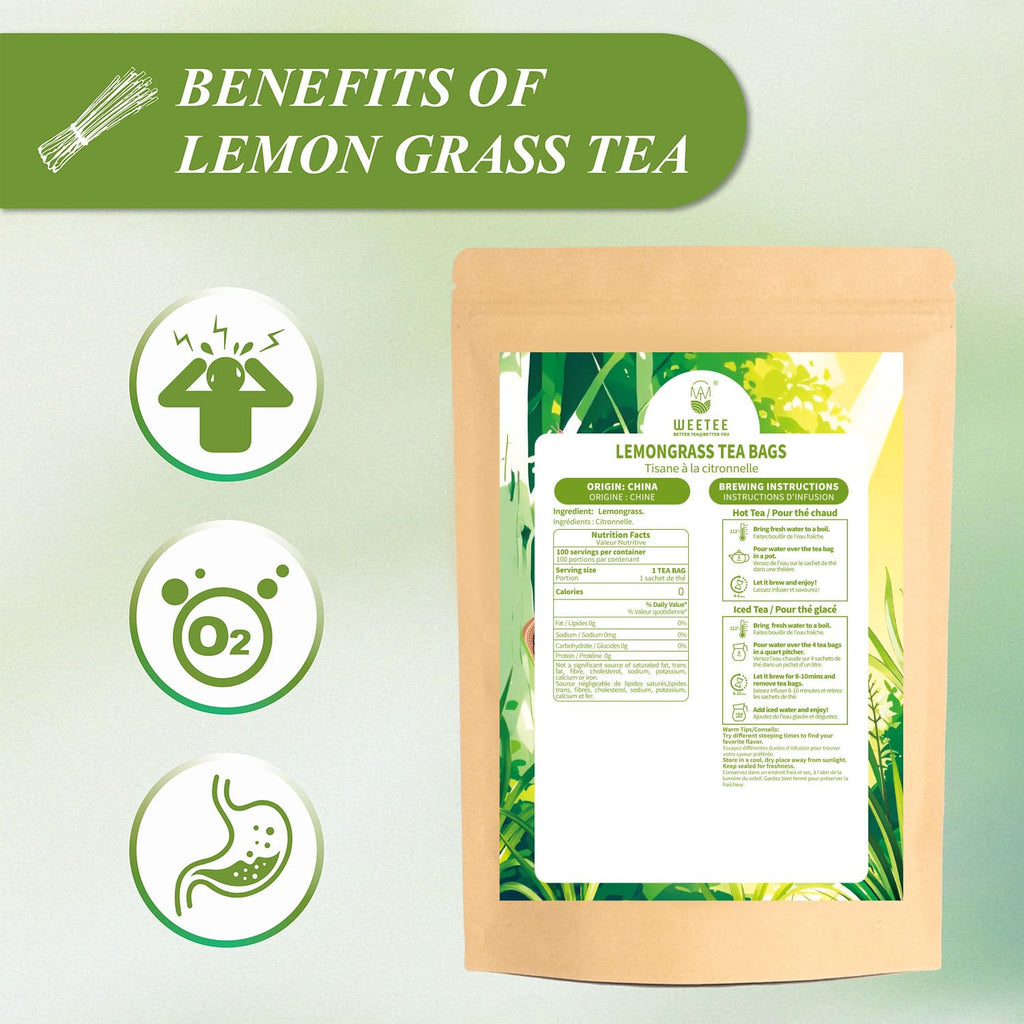 natural lemongrass tea bags for health