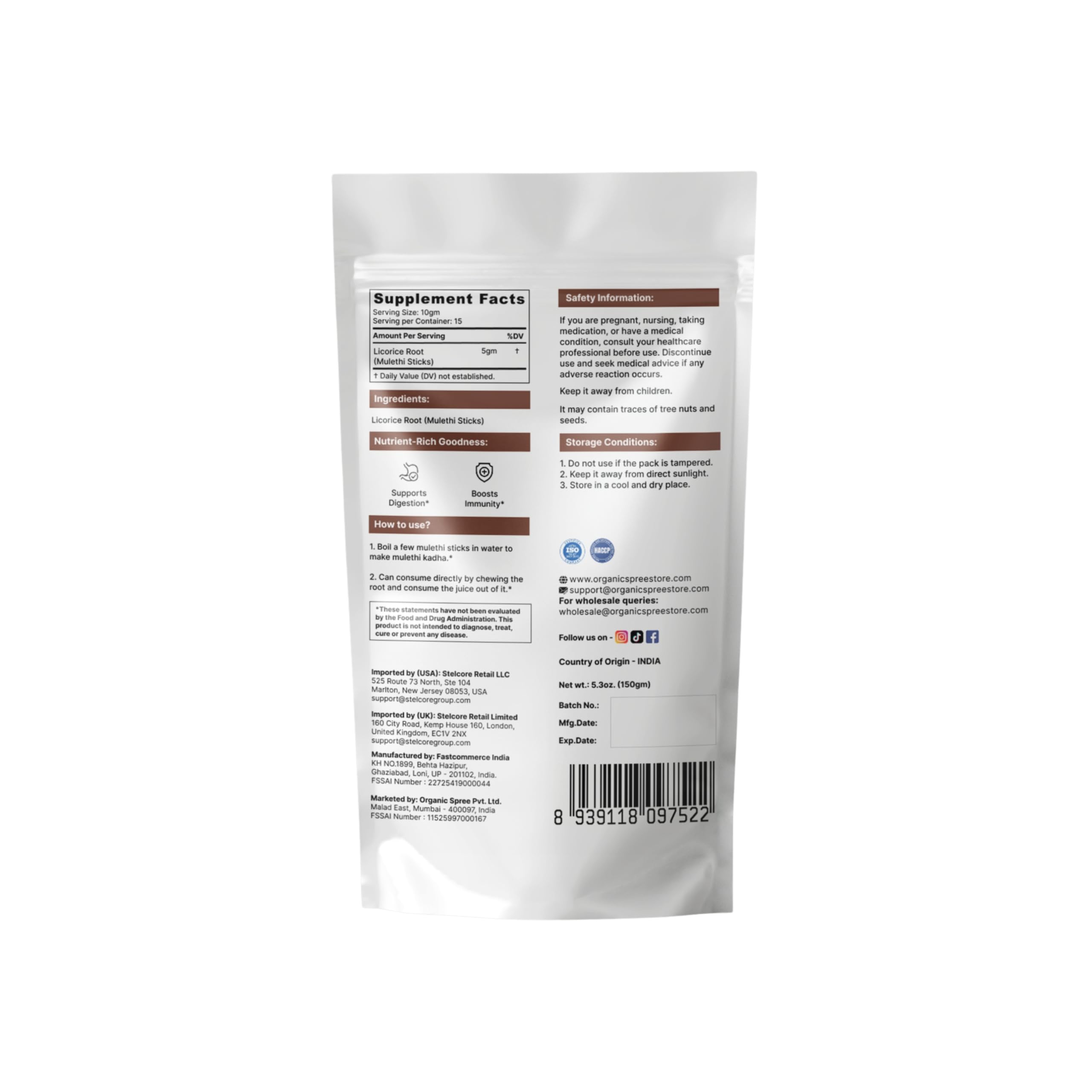 natural licorice root for digestion support