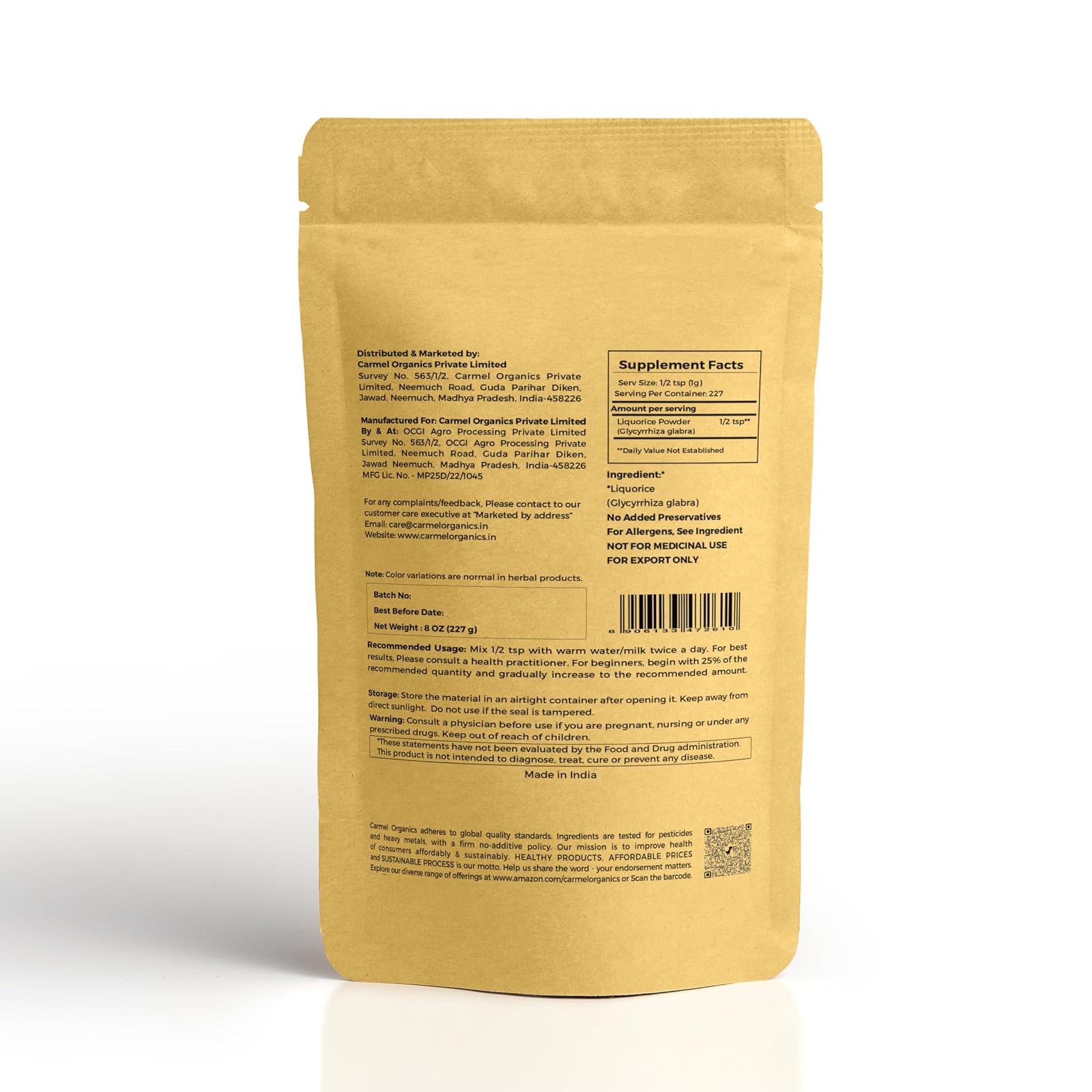 natural licorice root powder for digestion