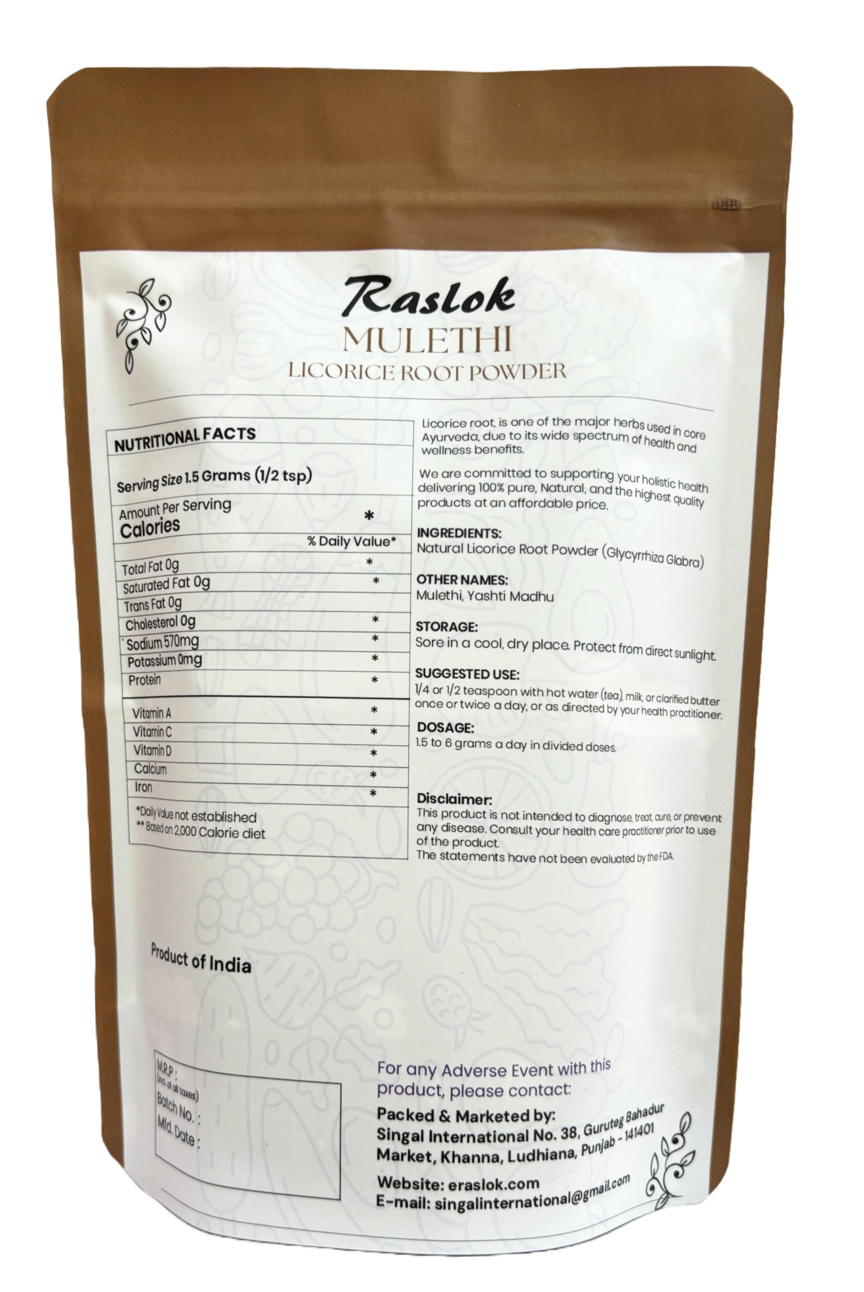 natural licorice root supplement