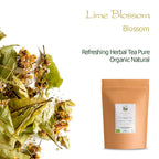 Natural linden flower herbal infusion