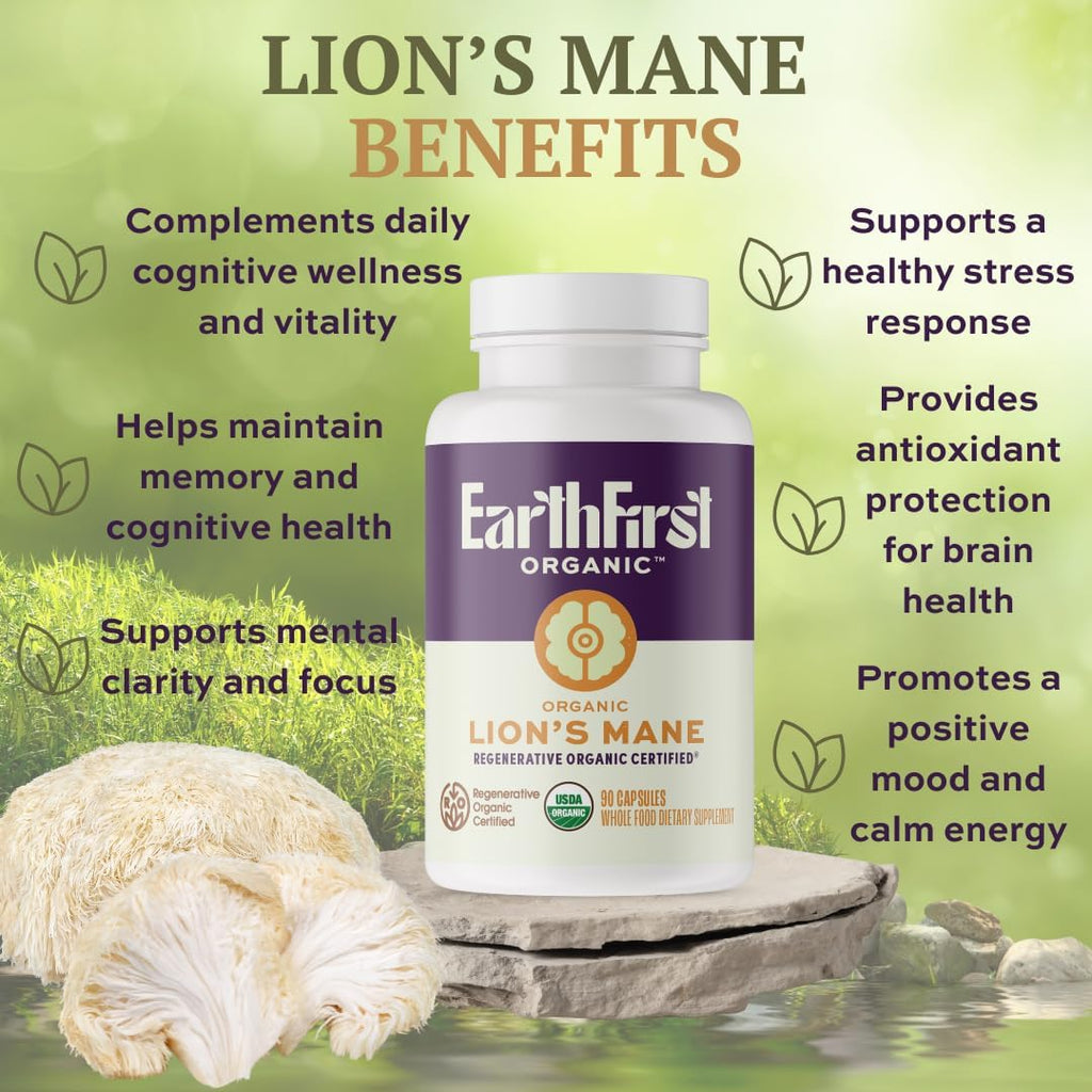 Natural Lion's Mane capsules for cognitive support