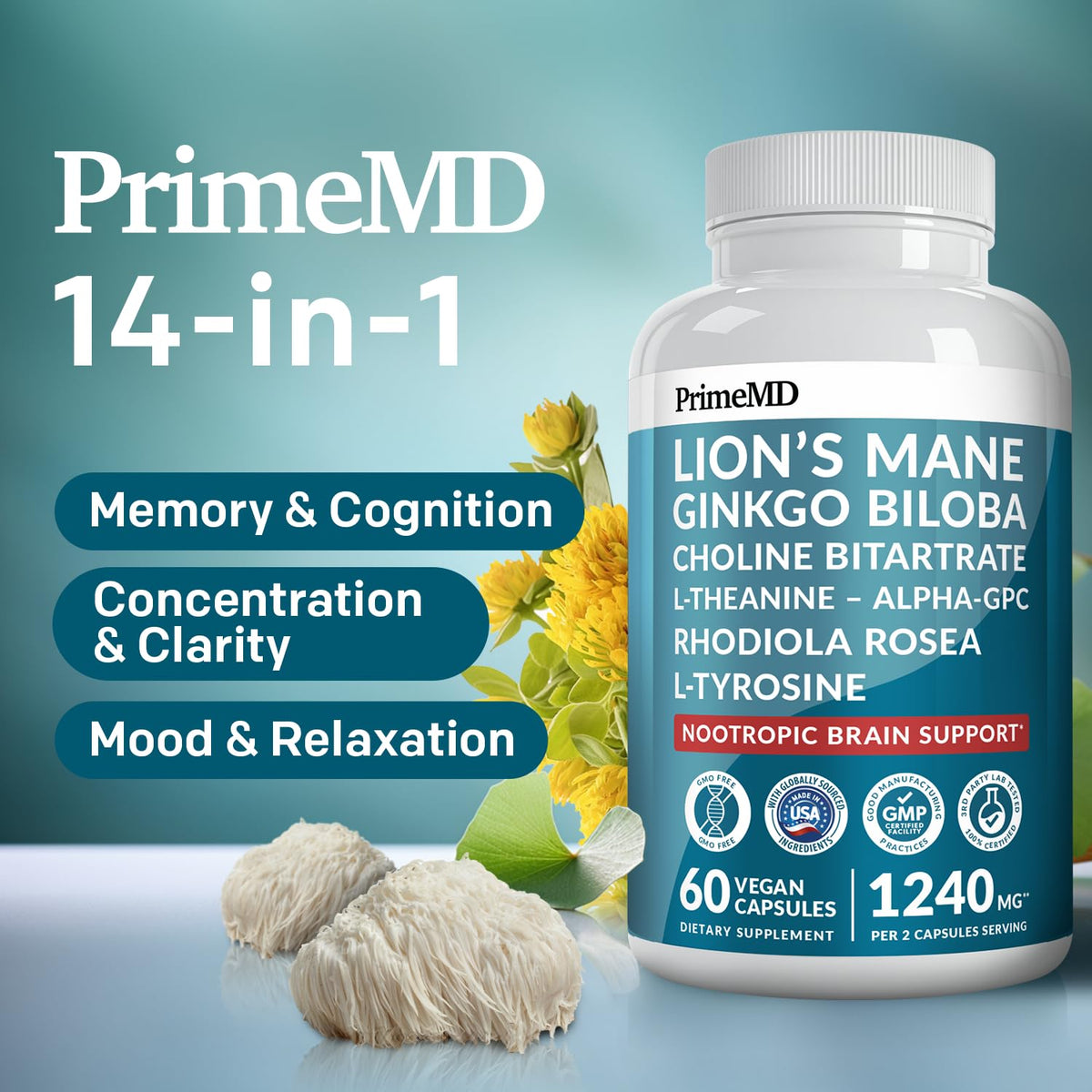 natural lion's mane capsules for focus