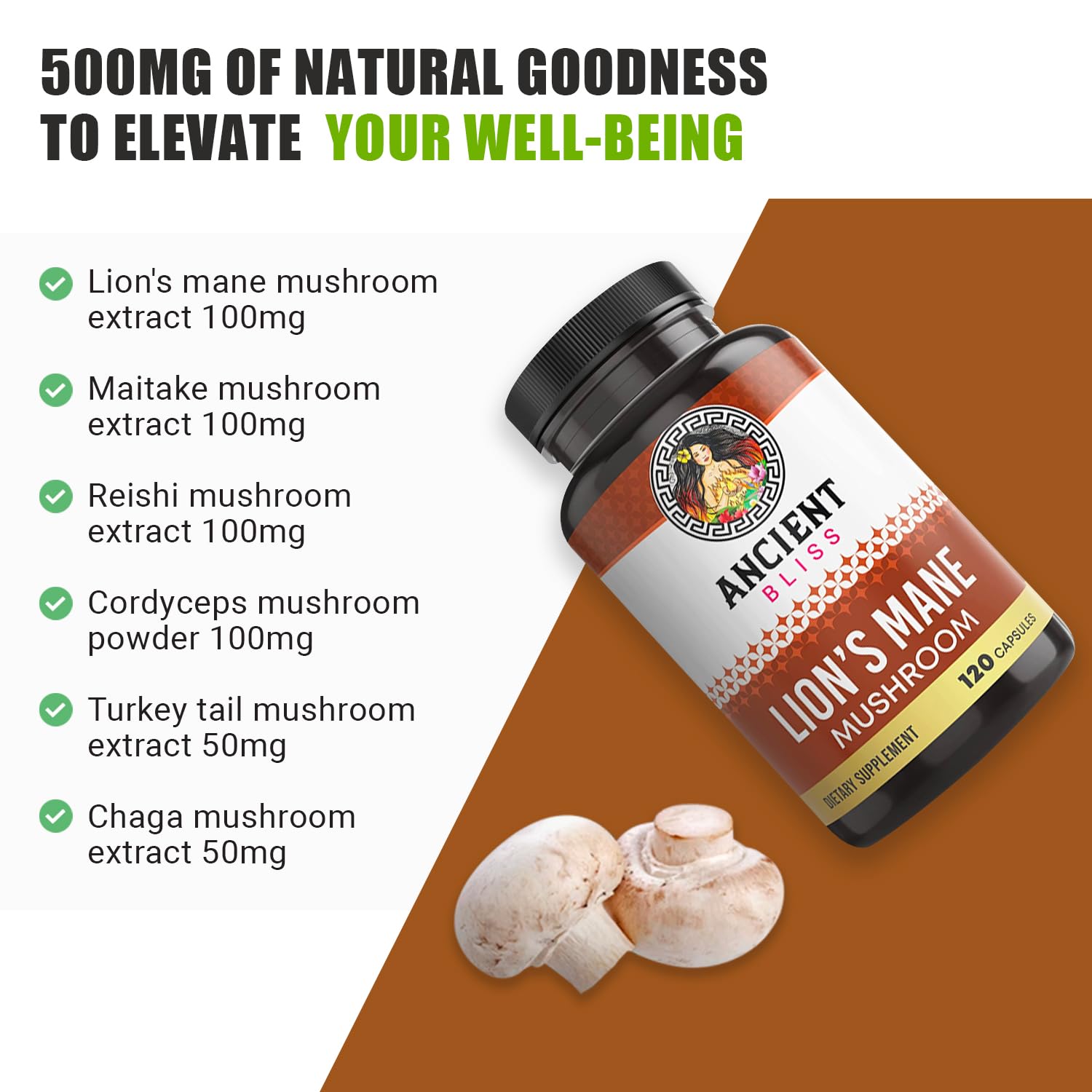 natural lion's mane for focus
