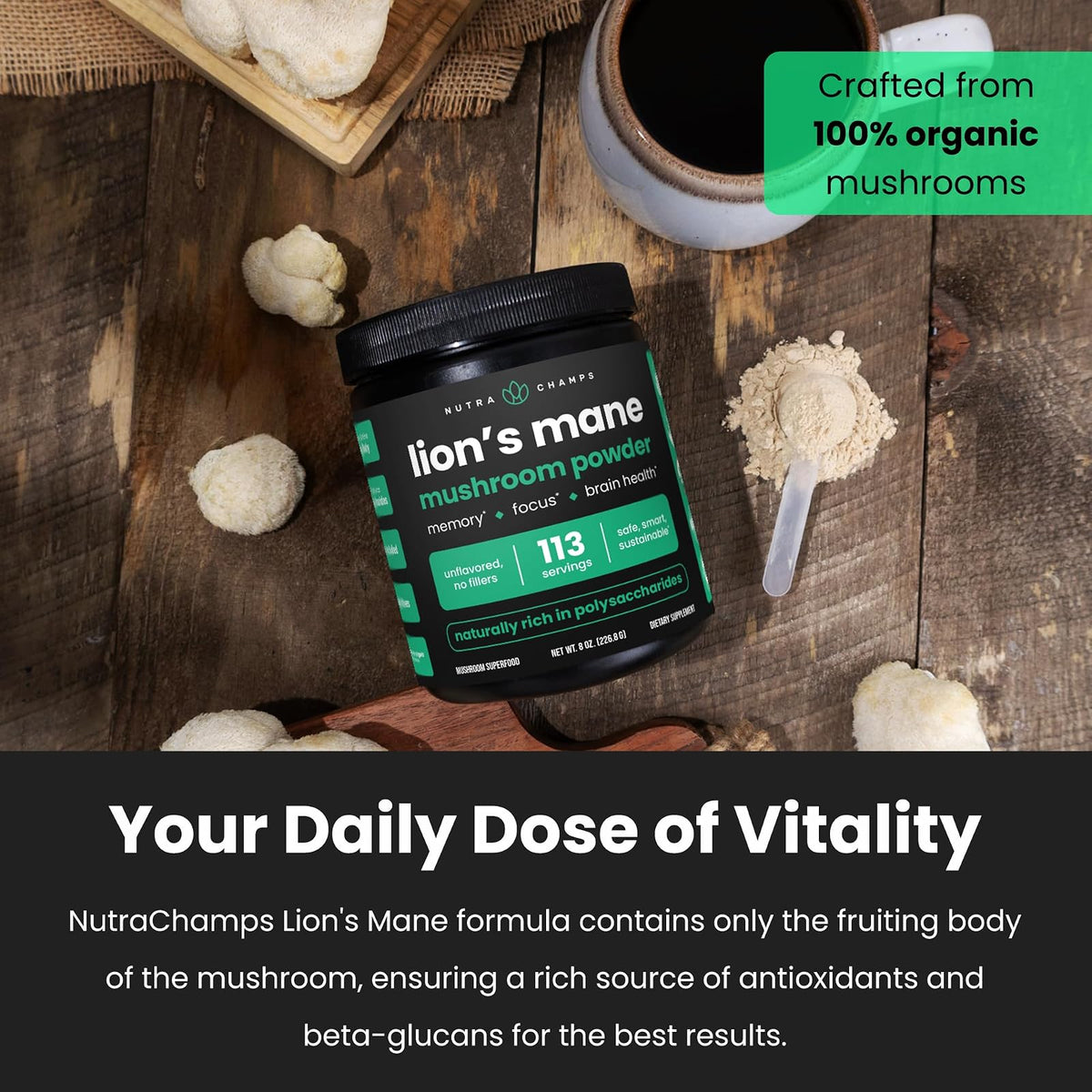 natural lion's mane for mental clarity