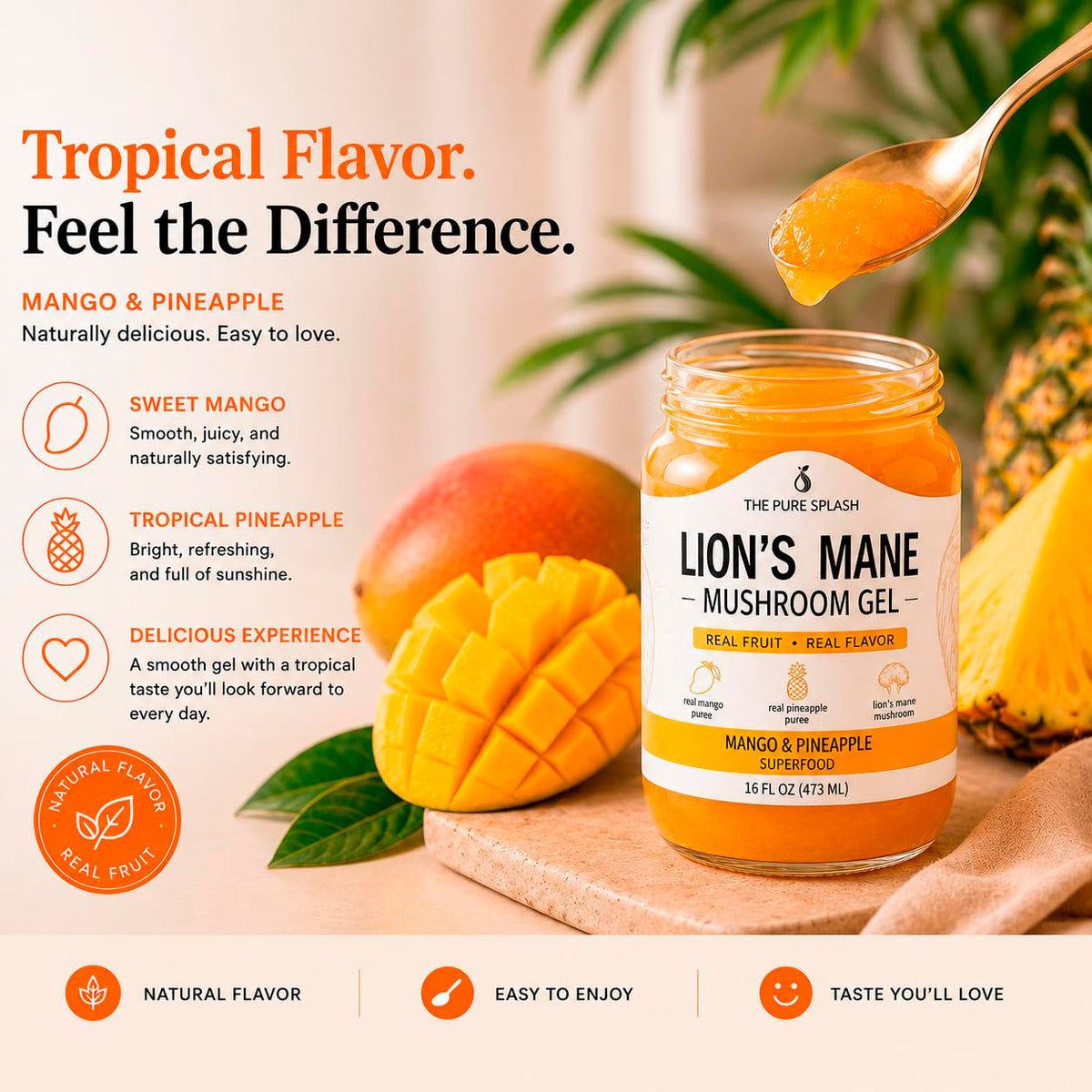 Natural Lion's Mane gel for wellness