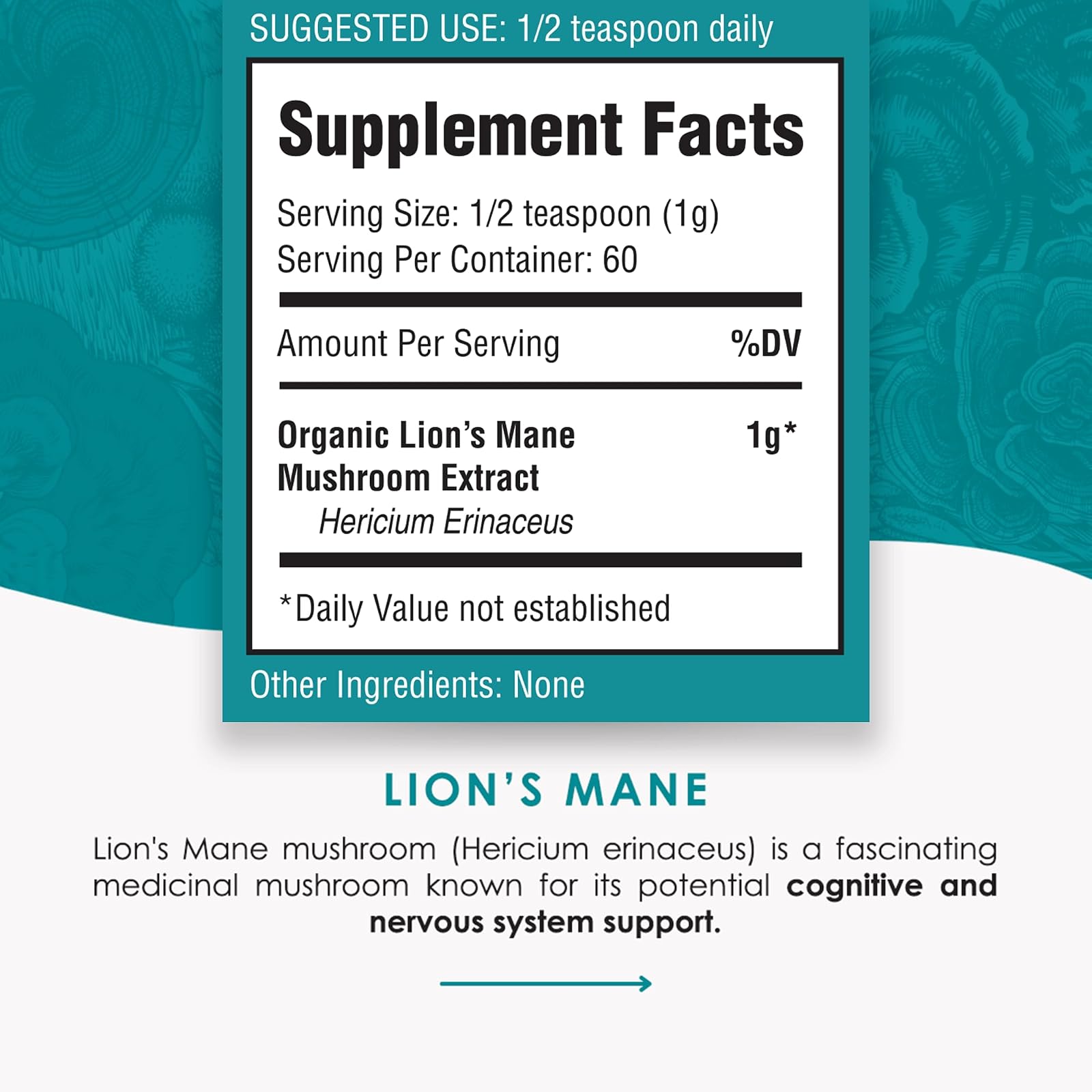 natural lion's mane mushroom extract