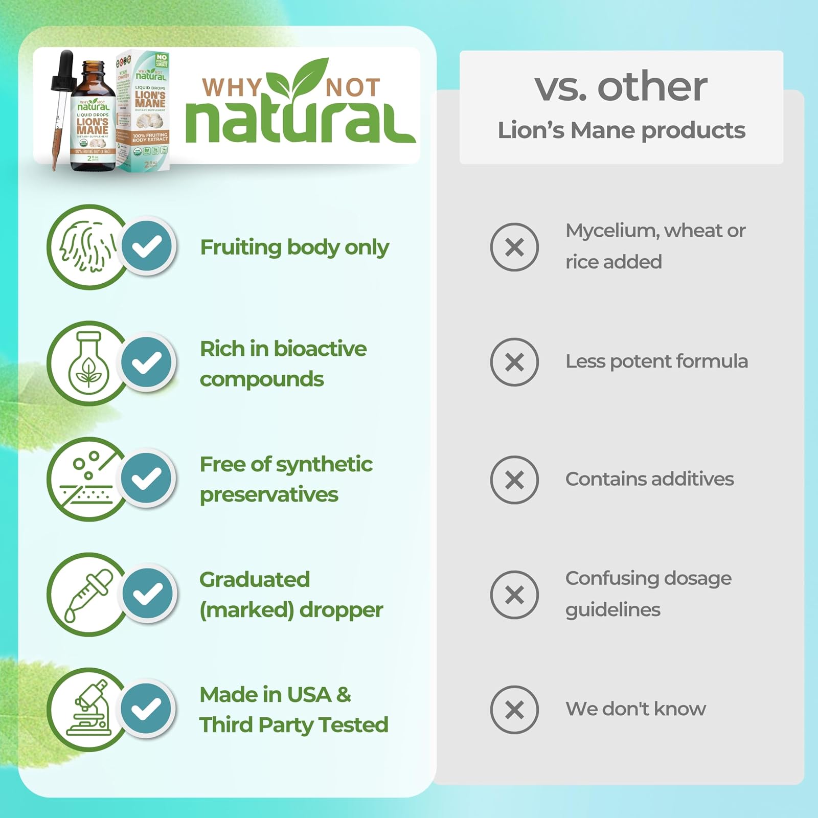 natural lion's mane mushroom supplement