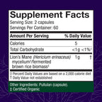 natural lion's mane mushroom supplement