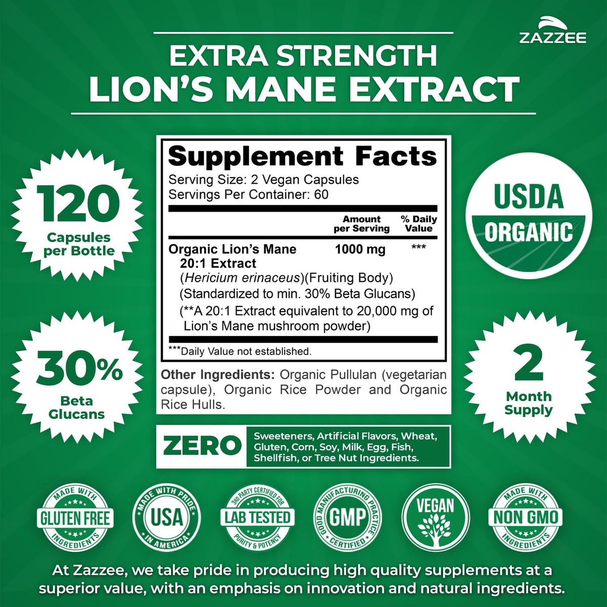 natural lion's mane supplement benefits