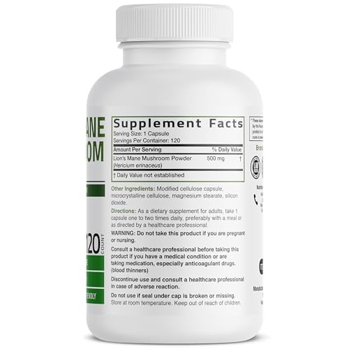 natural lion's mane supplement capsules