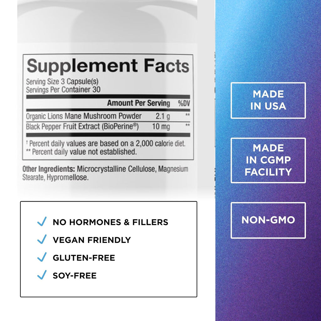 natural lion's mane supplement for brain health