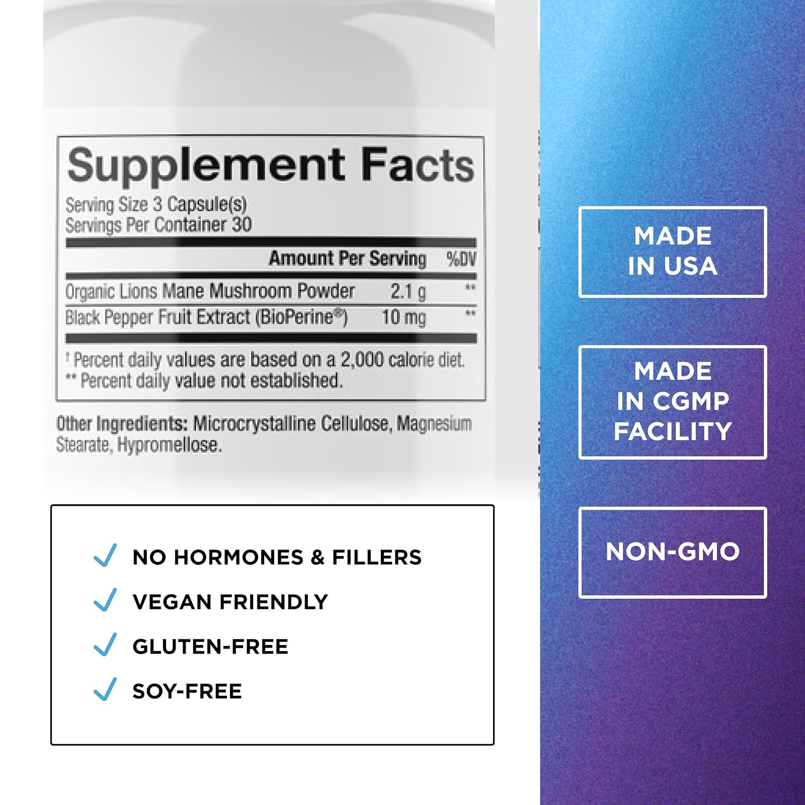 natural lion's mane supplement for brain health