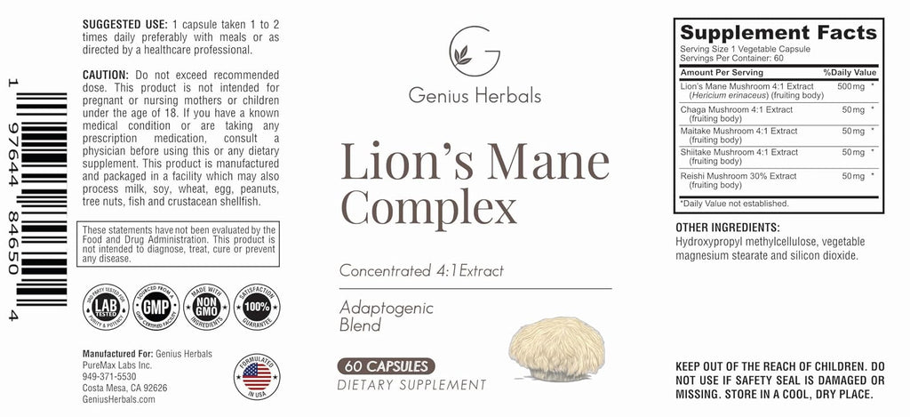 natural lion's mane supplement for focus