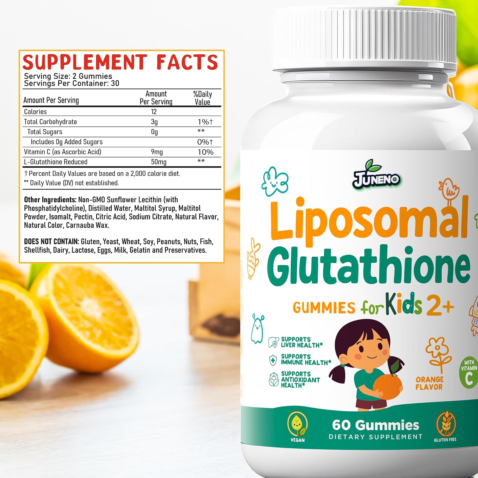 Natural liposomal glutathione supplement