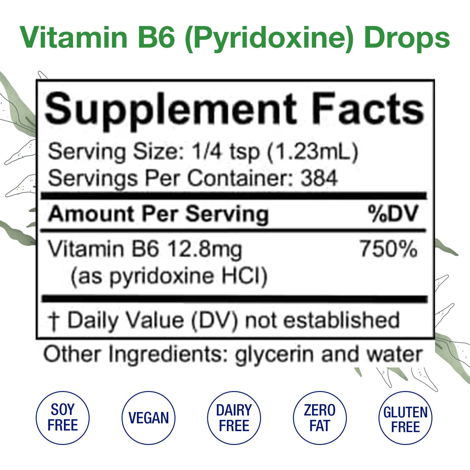 Natural liquid B6 supplement benefits