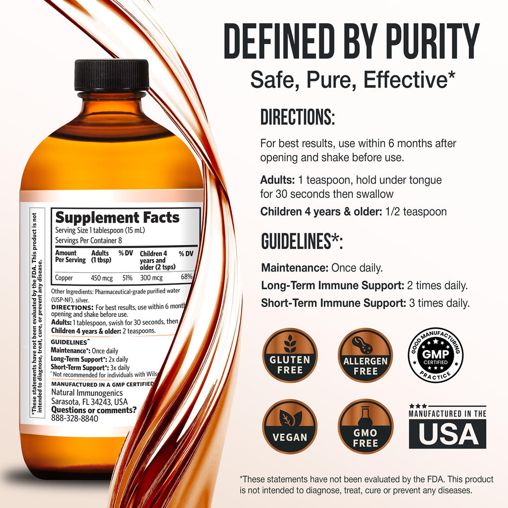 Natural liquid copper for kids