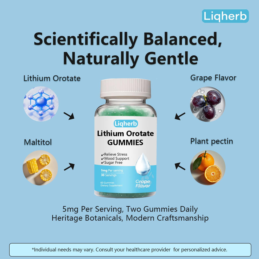 Natural Lithium Orotate for stress relief